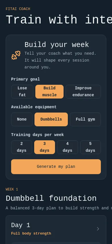 FitAI Workout Coach
