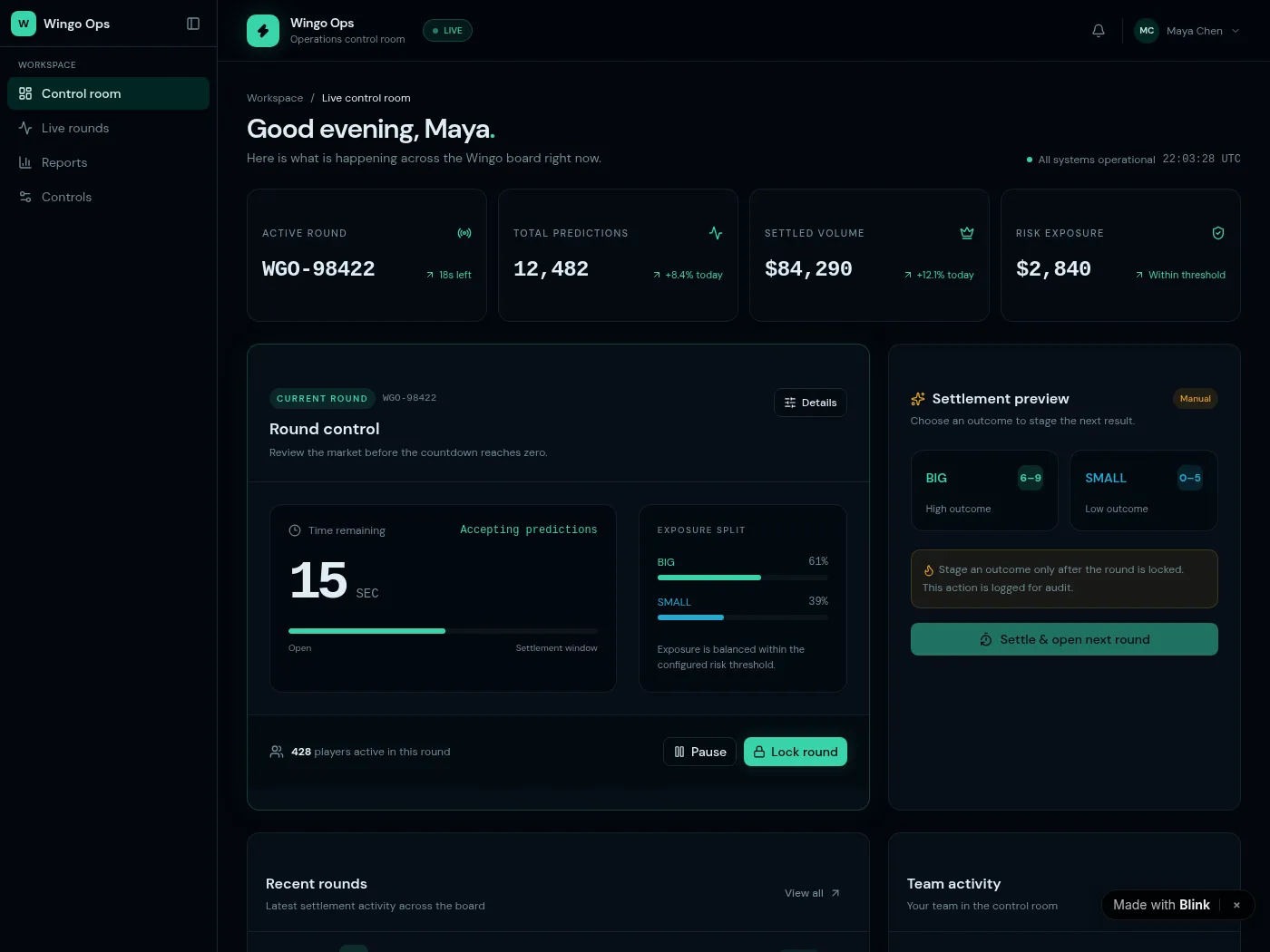 Wingo Admin Console