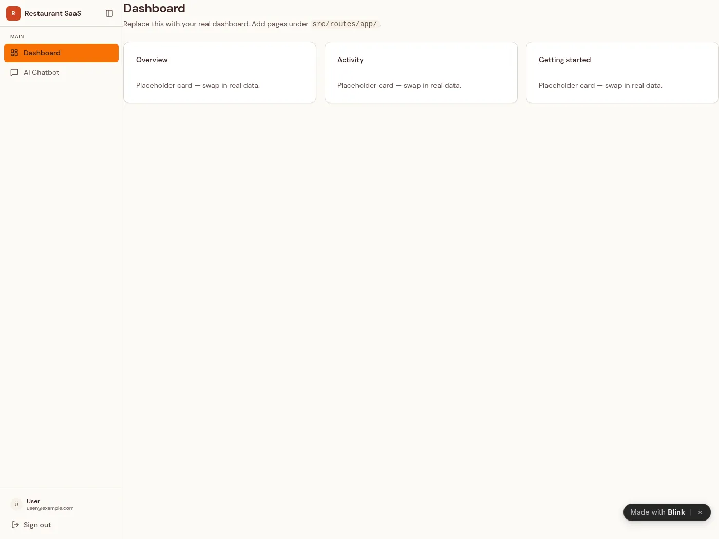 SaaS AI Restaurant Chatbot