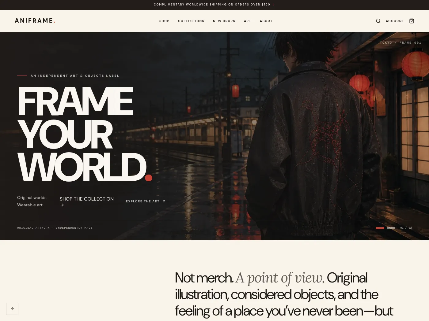 ANIFRAME E-Commerce Universe