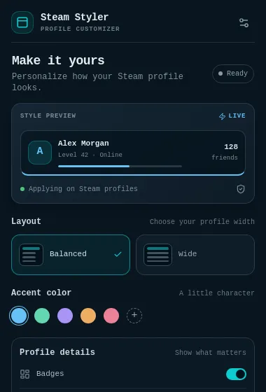 Steam Styler Extension