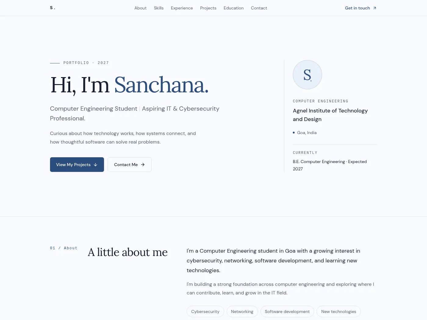 Sanchana Portfolio Site