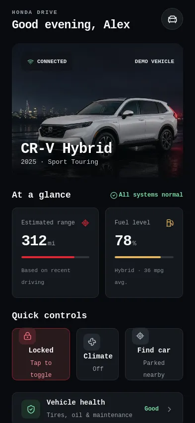 Honda Drive Companion