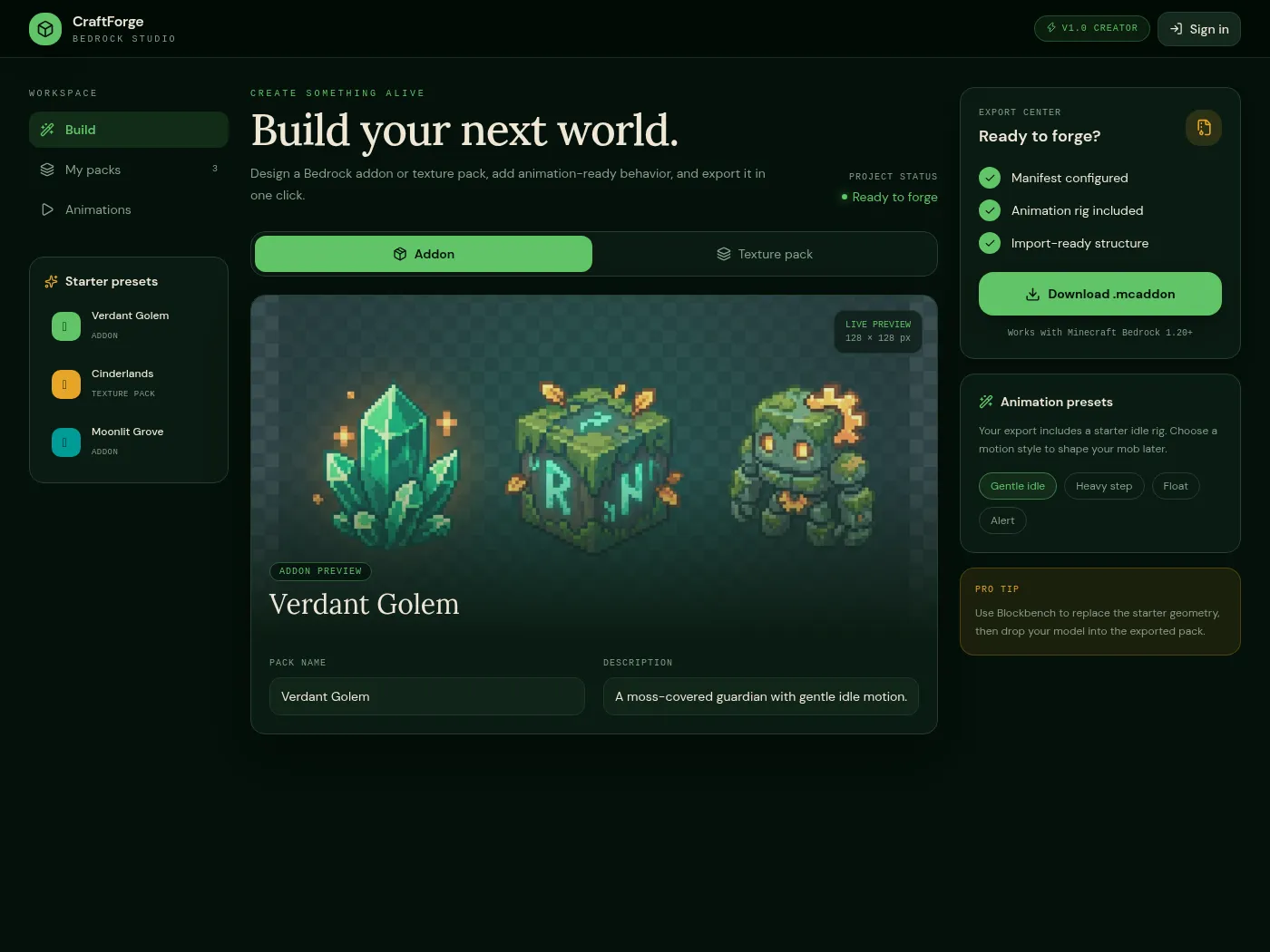 Minecraft Addon Maker