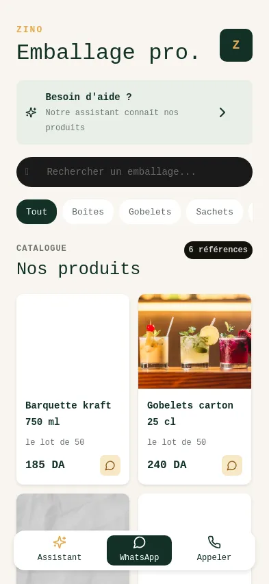Zino Emballage App