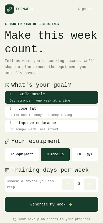 AI Workout Planner
