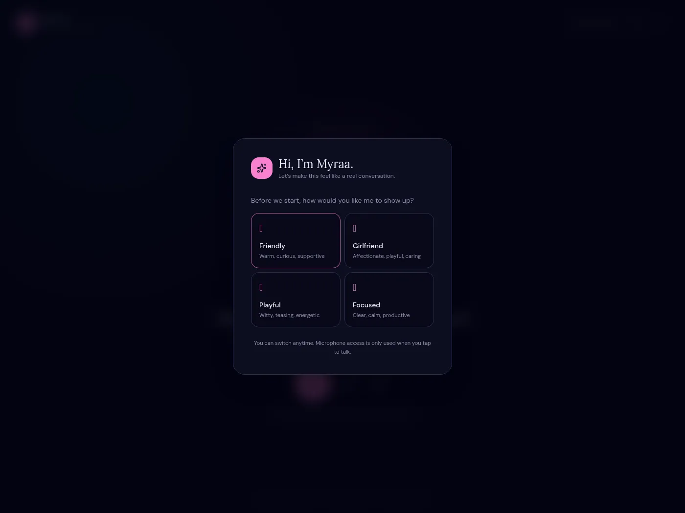 Myraa AI Companion
