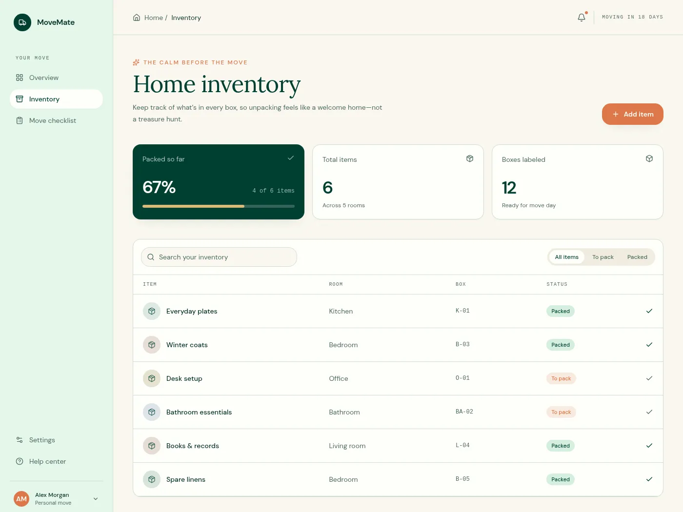 MoveMate App