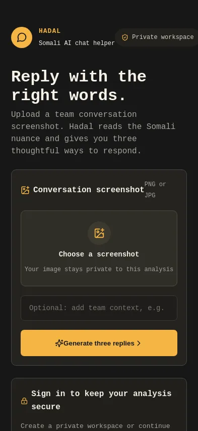 Somali AI Chat Helper