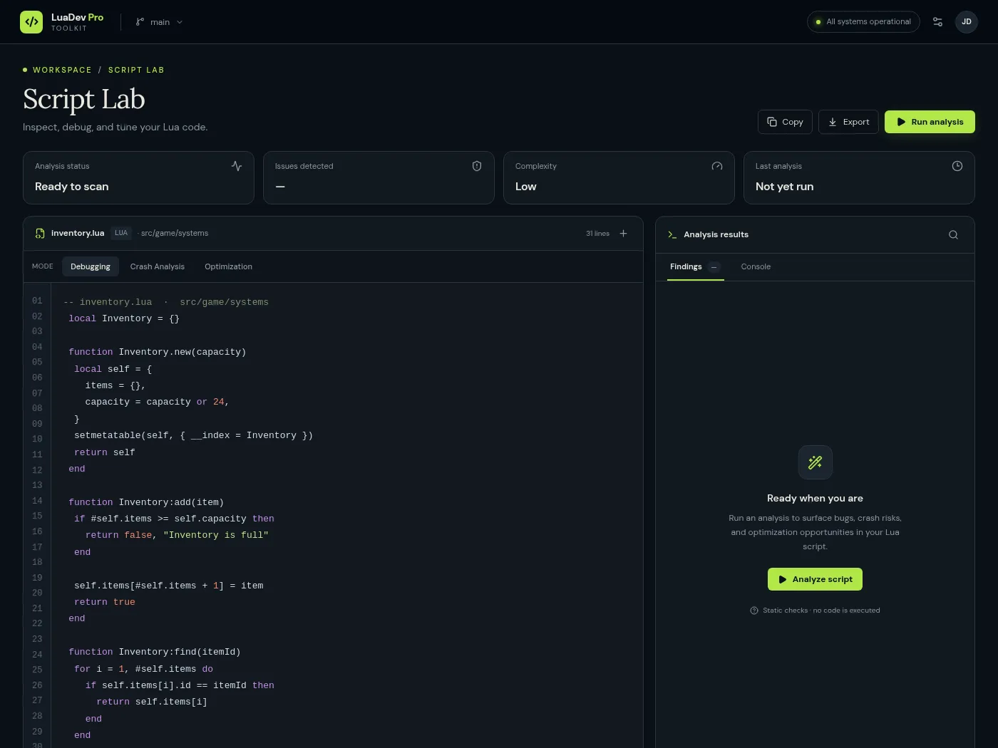 LuaDev Pro Toolkit