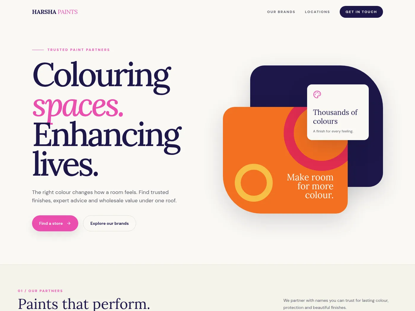 Harsha Paints Webpage