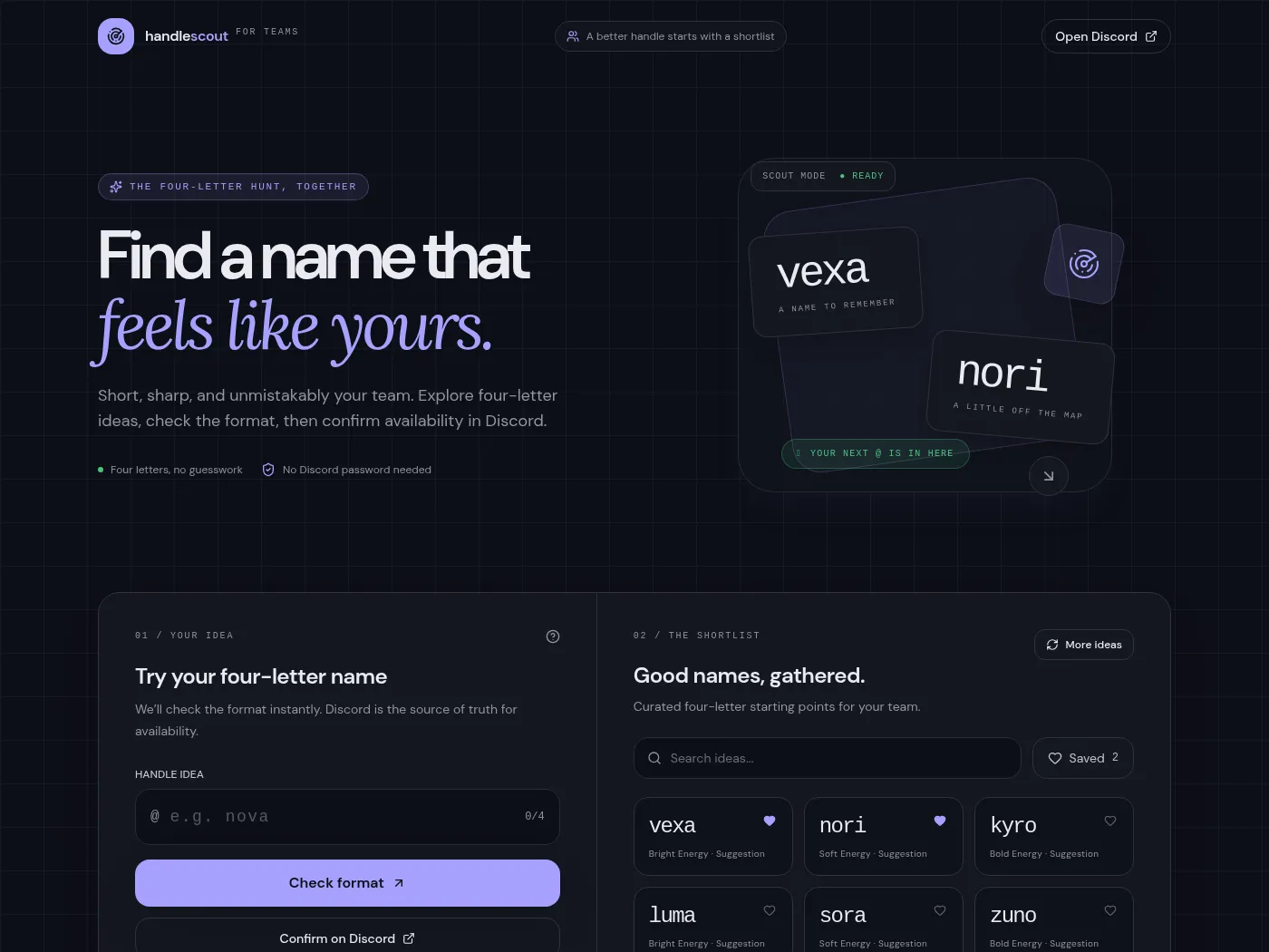 Discord Handle Scout