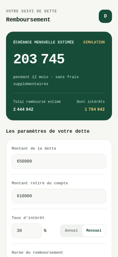 Debt Repayment Tracker