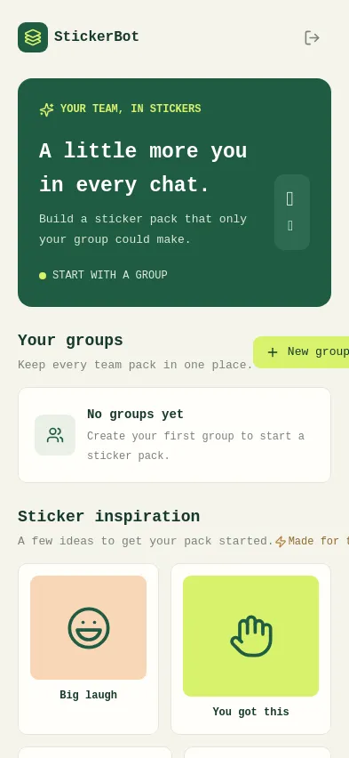 StickerBot Group Manager