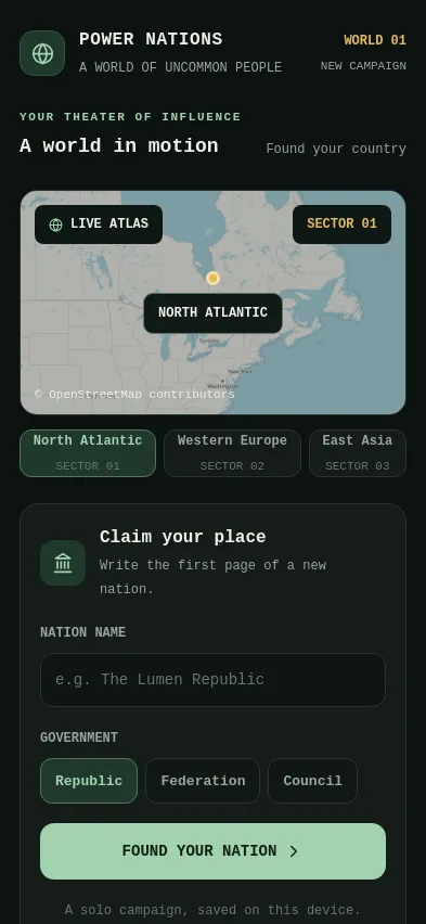 Power Nations Simulator