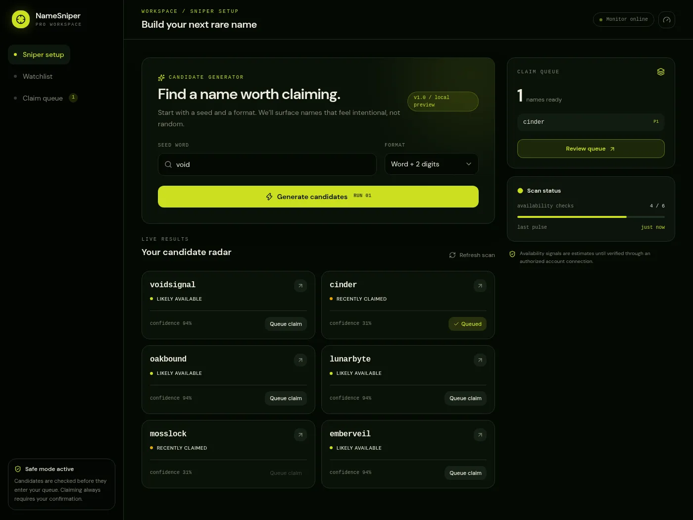 NameSniper Pro