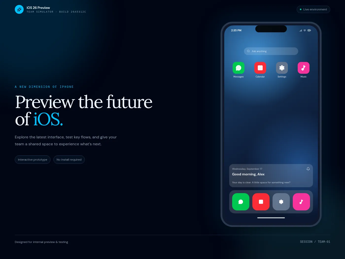 iOS 26 Preview Simulator