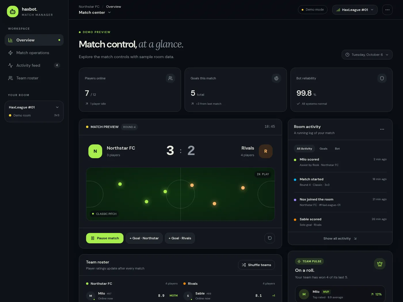 HaxBot Match Manager