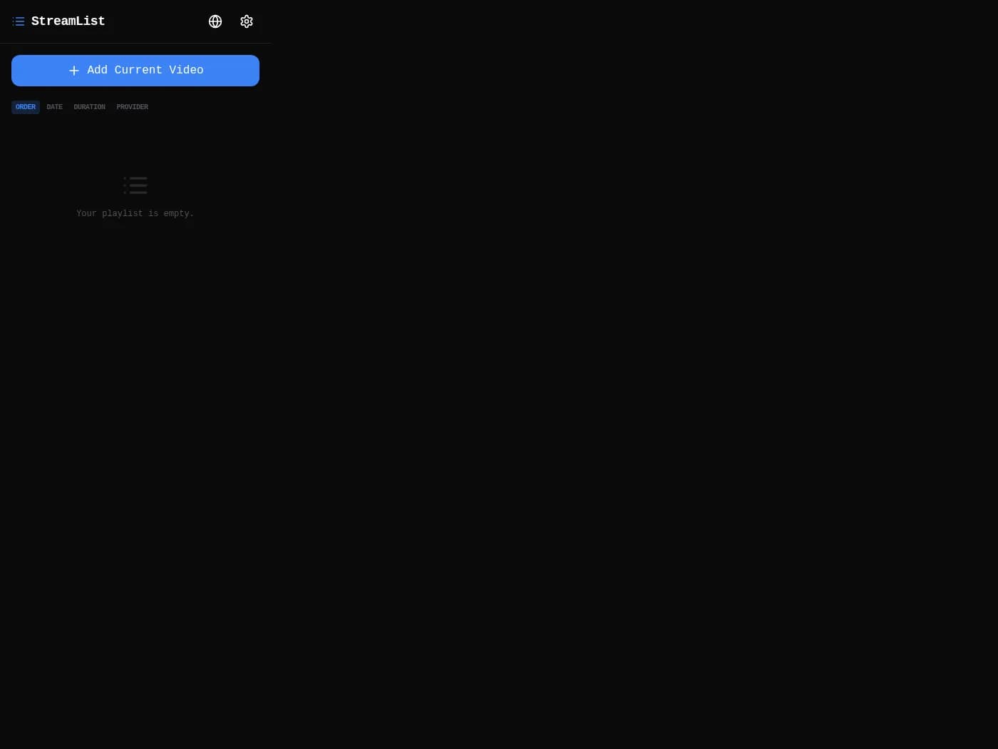 StreamList Extension