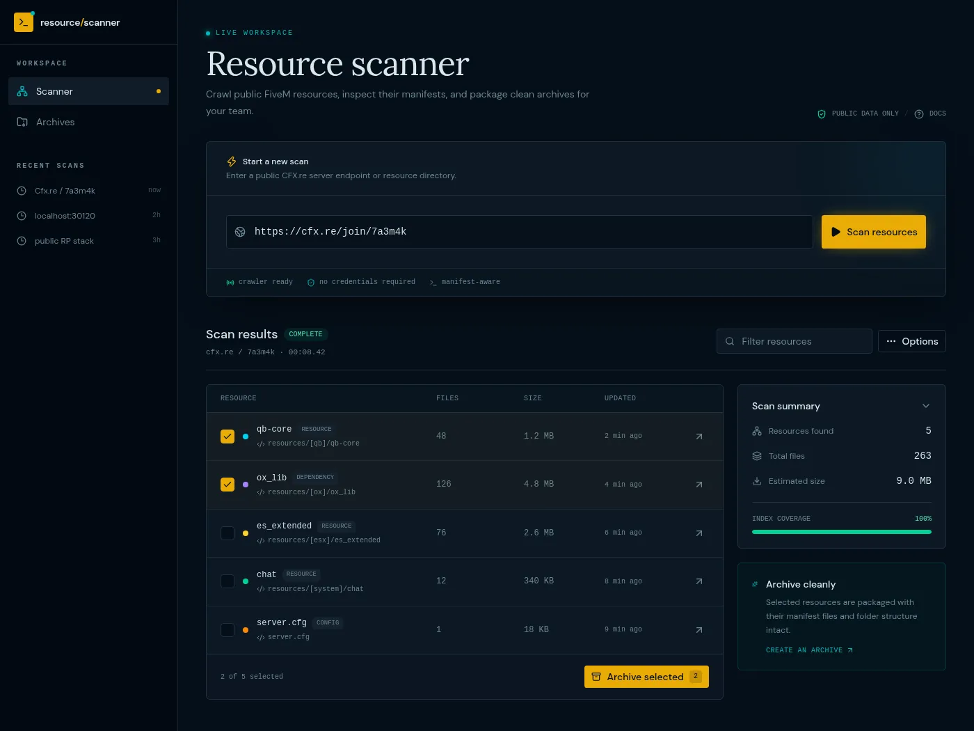 FiveM Resource Scanner