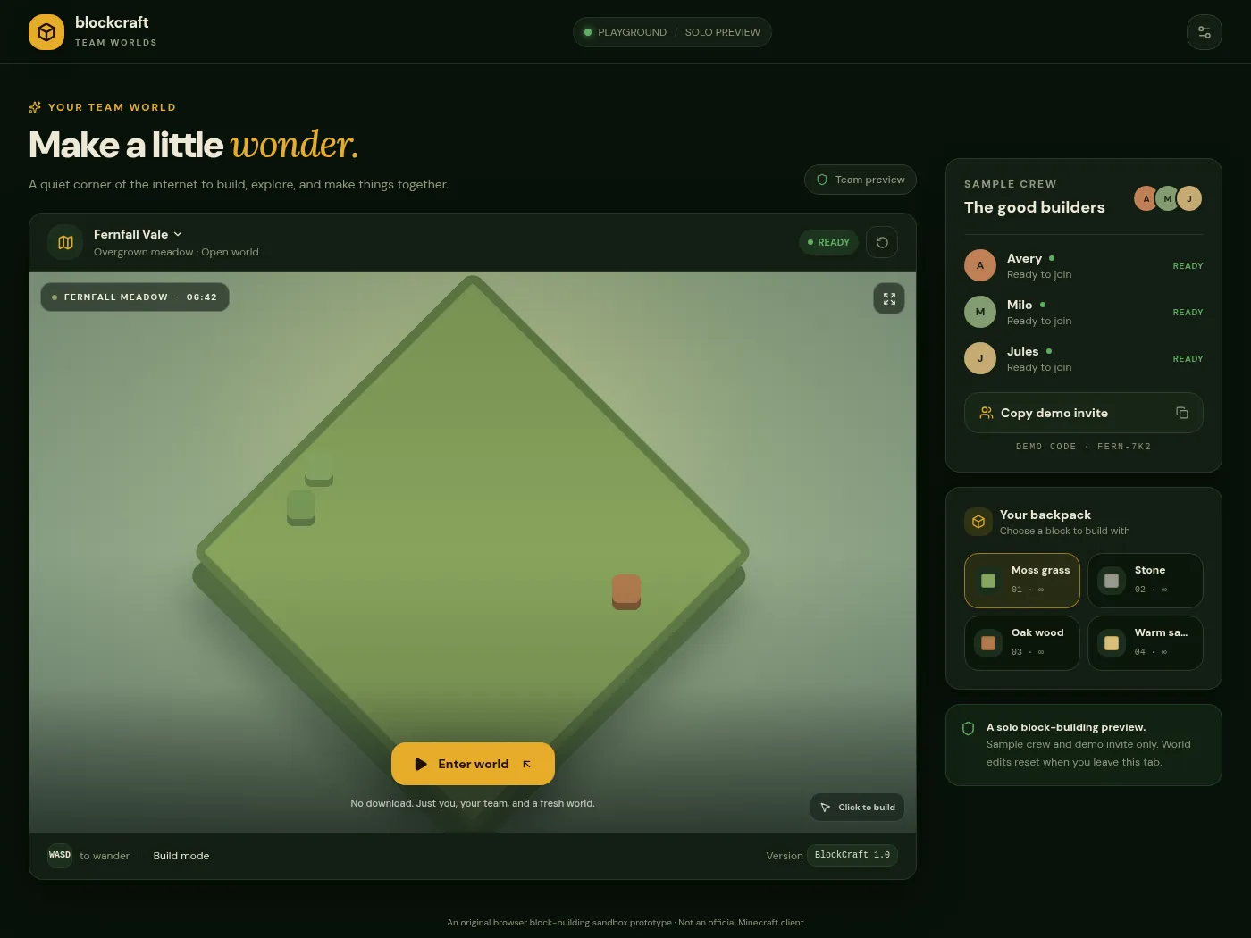 BlockCraft Web Client