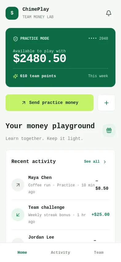 ChimePlay Finance Simulator