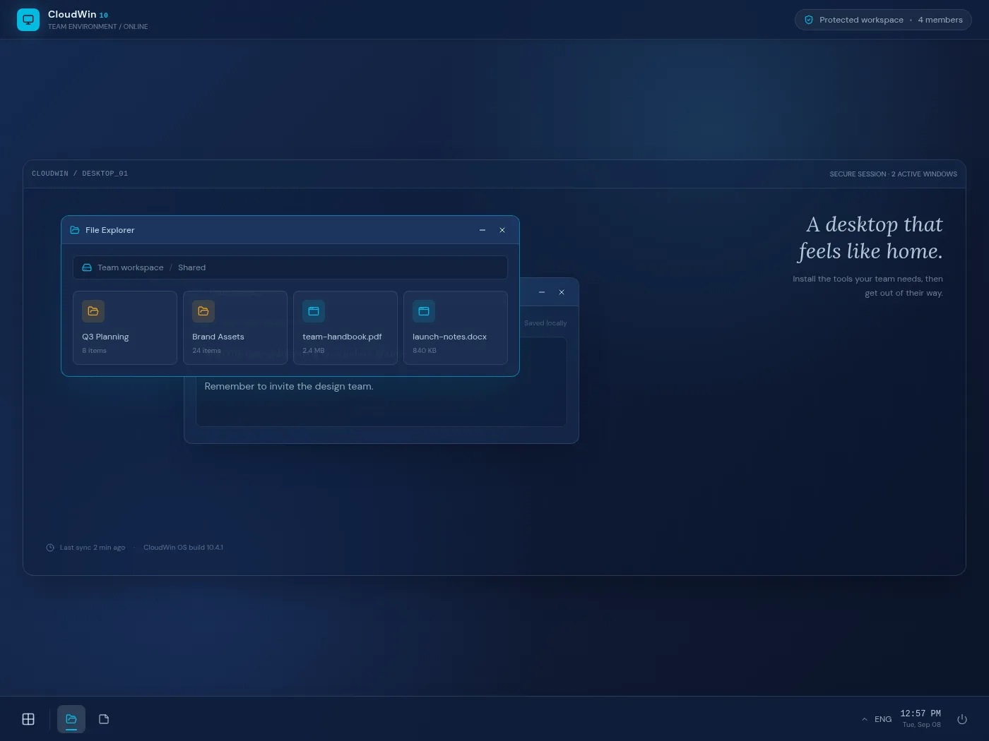 CloudWin 10 Environment