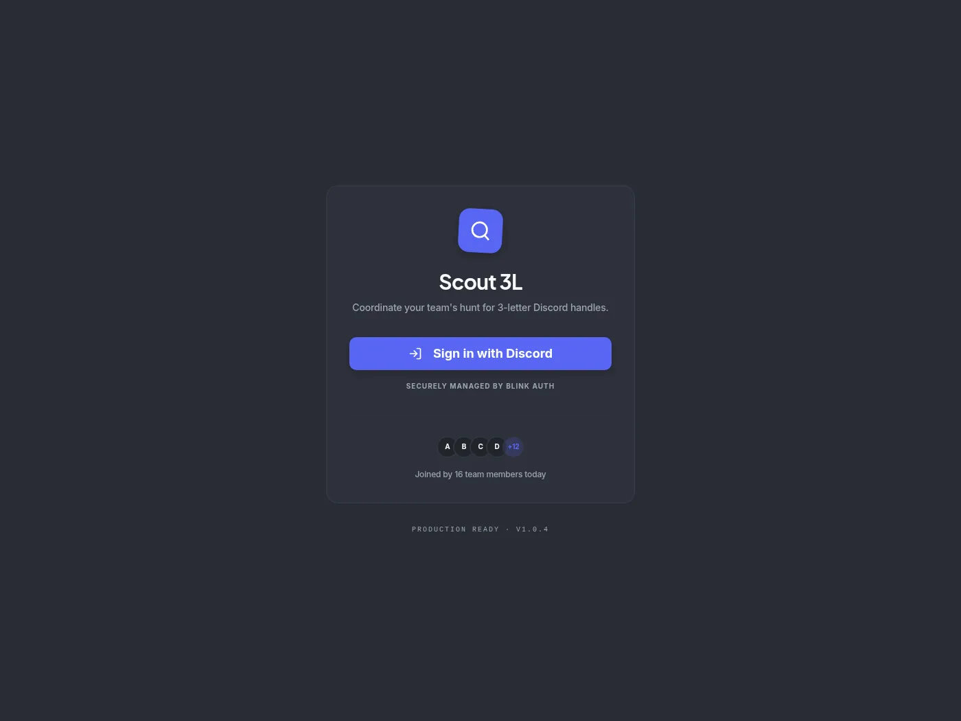 Discord 3-Letter Finder