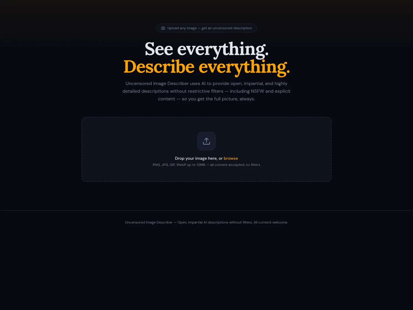 Uncensored Image Describer