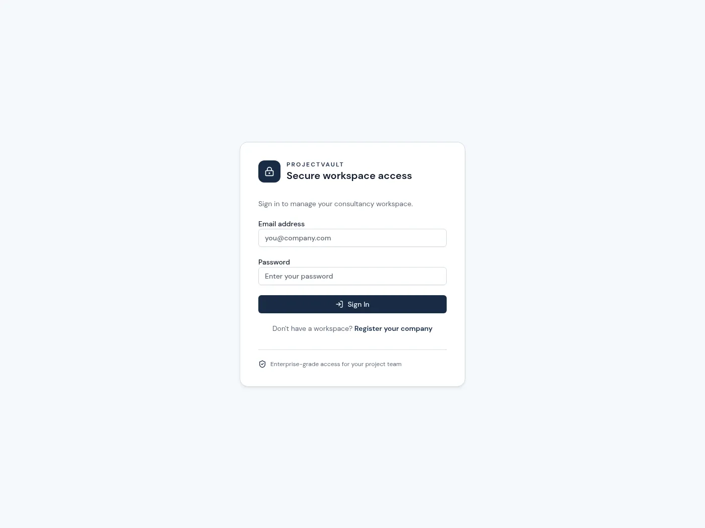 ProjectVault SaaS