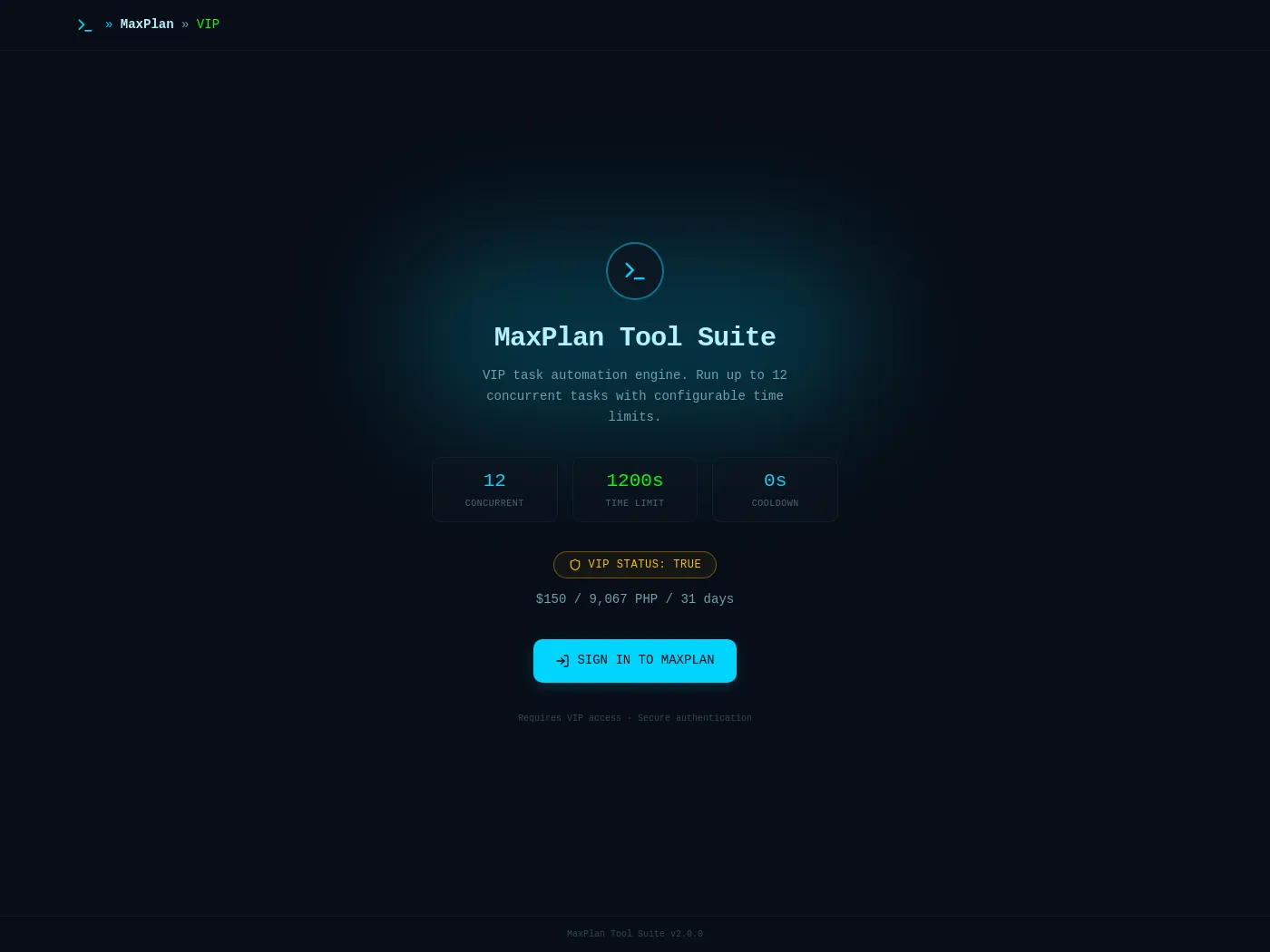 MaxPlan Tool Suite