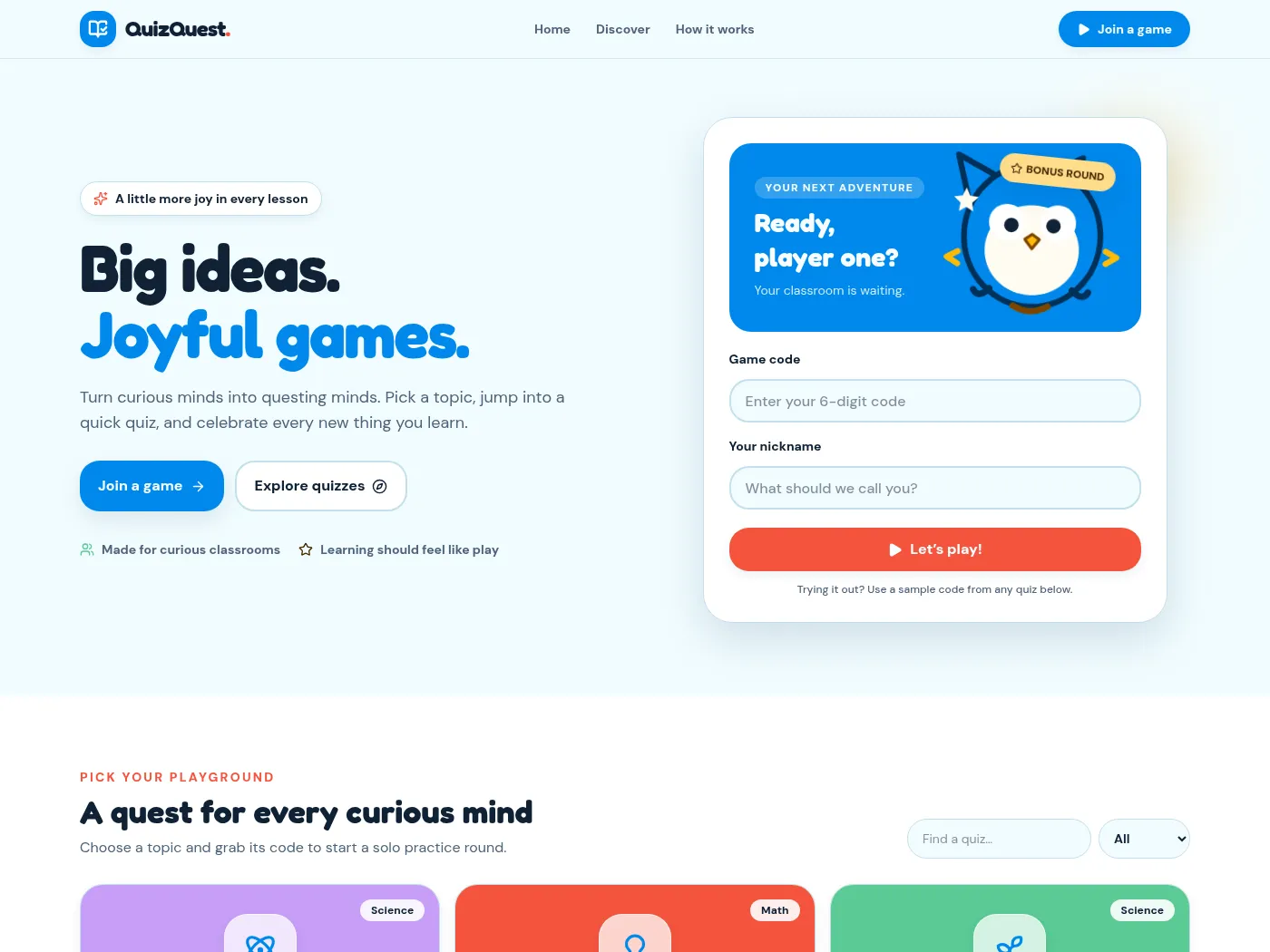 QuizQuest Playground