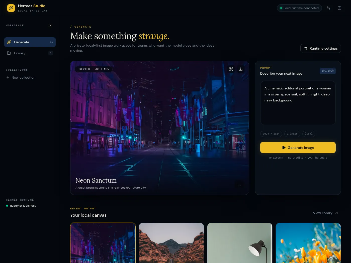 Hermes AI Image Studio