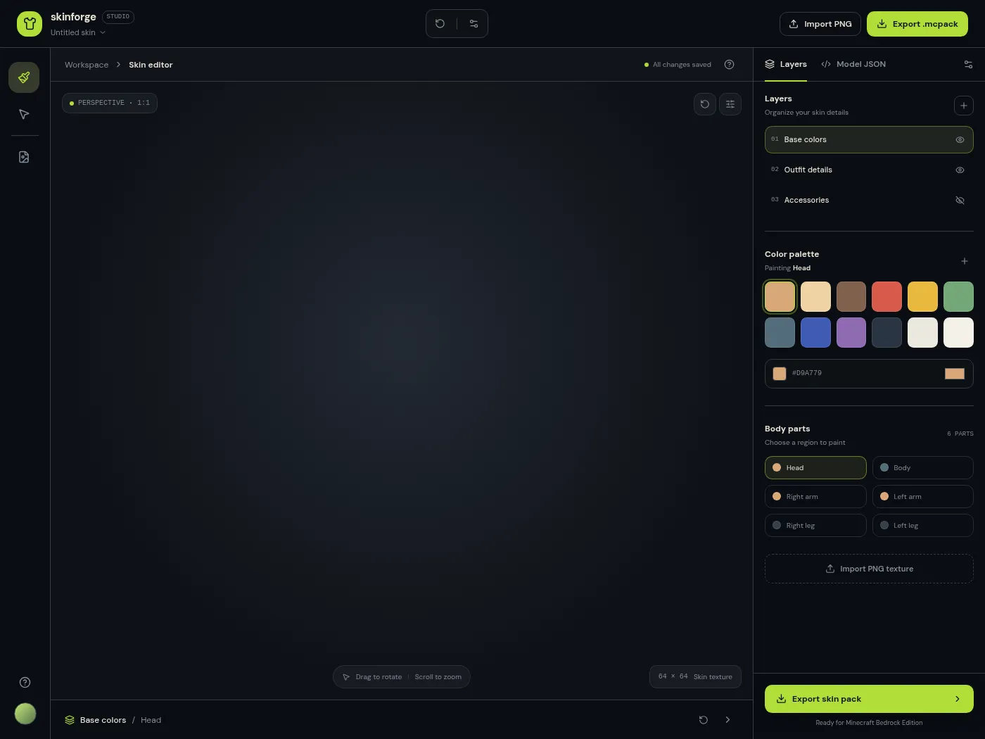 SkinForge 3D Editor