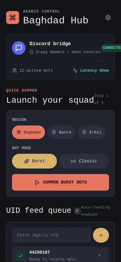 Agario Discord Bot Linker