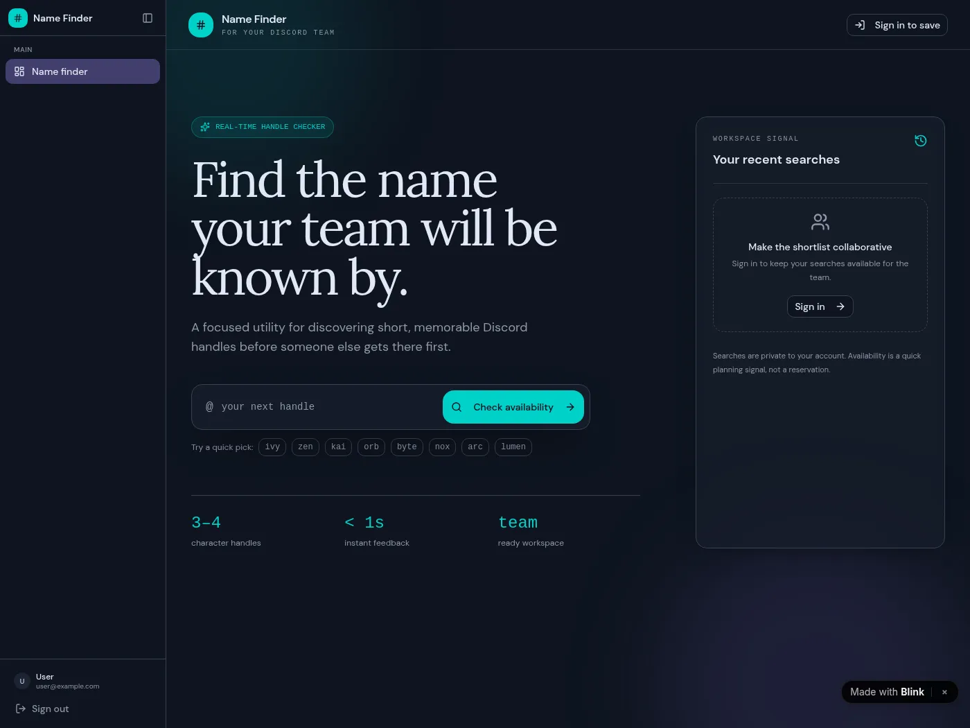 Discord Name Finder