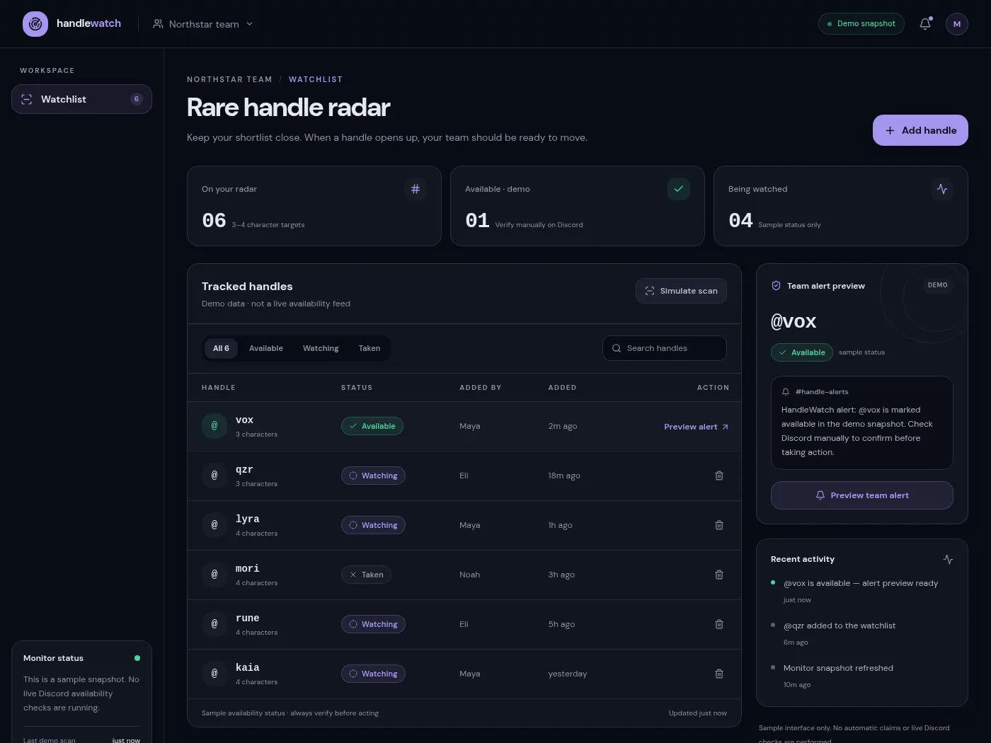 Discord Name Sniper