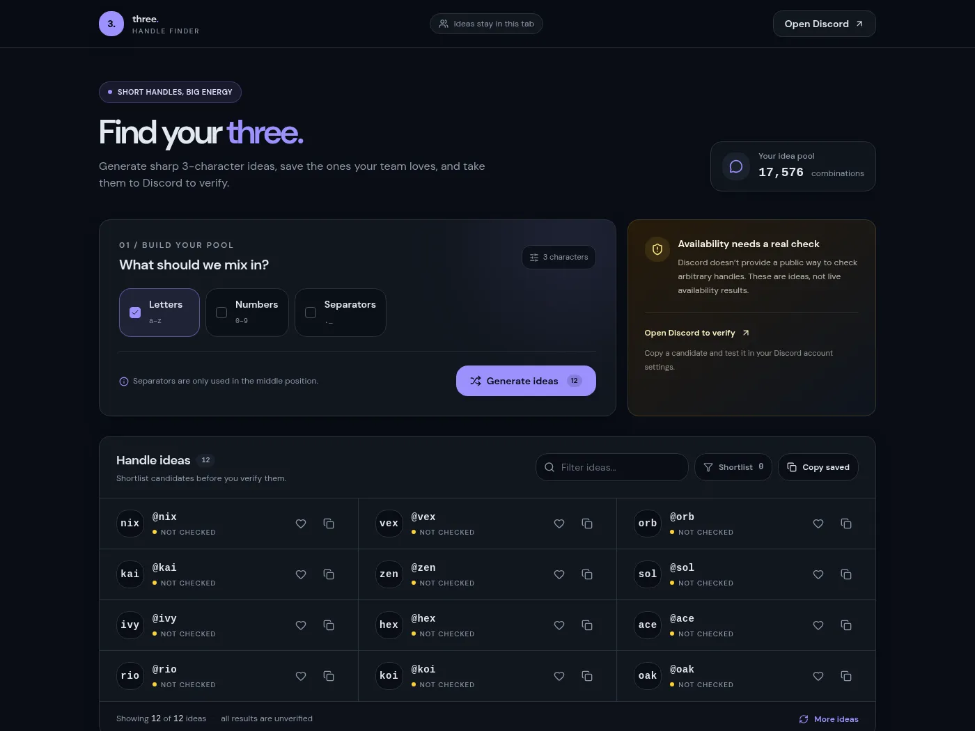 Discord Handle Finder
