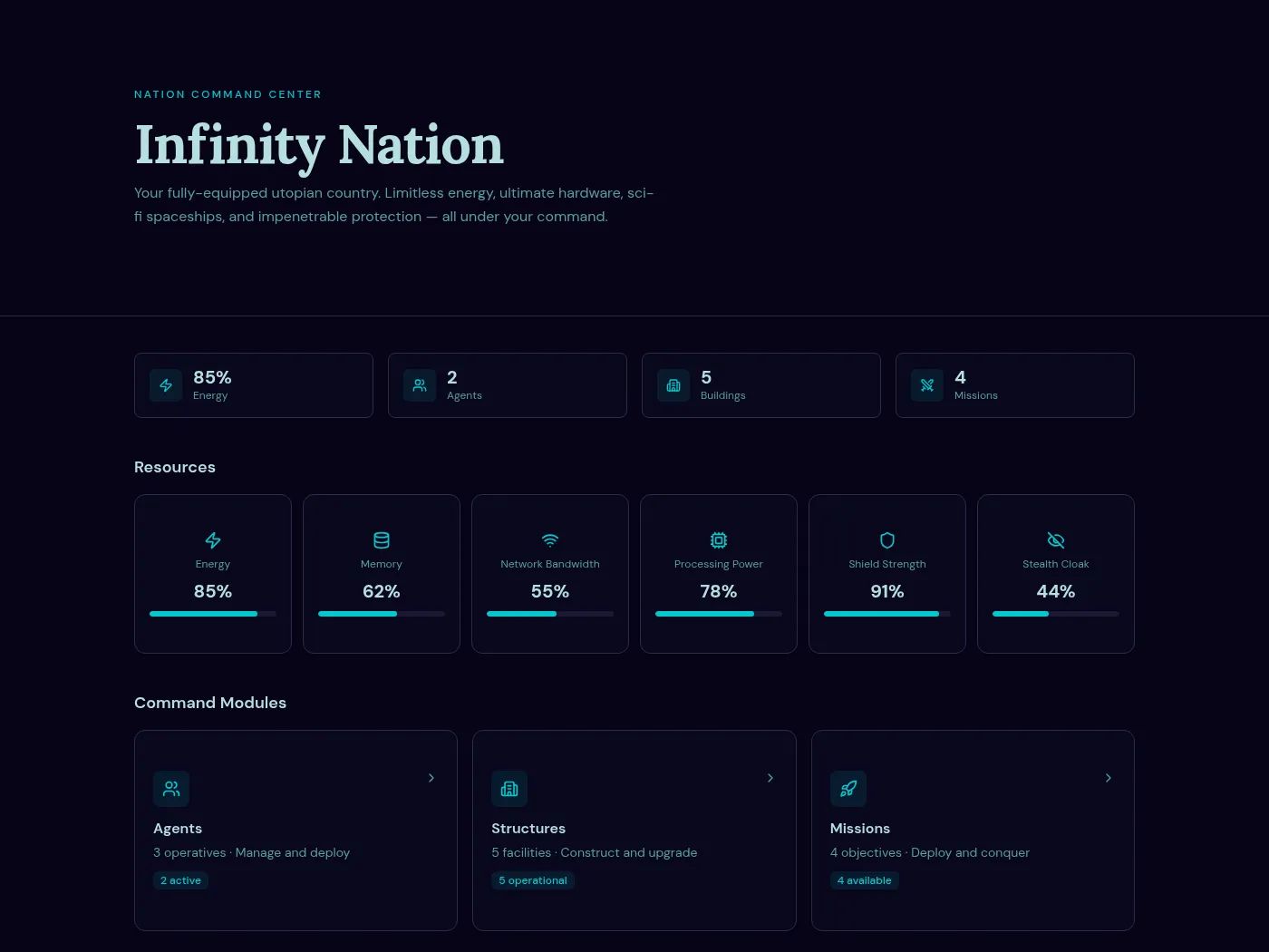 Infinity Nation Builder