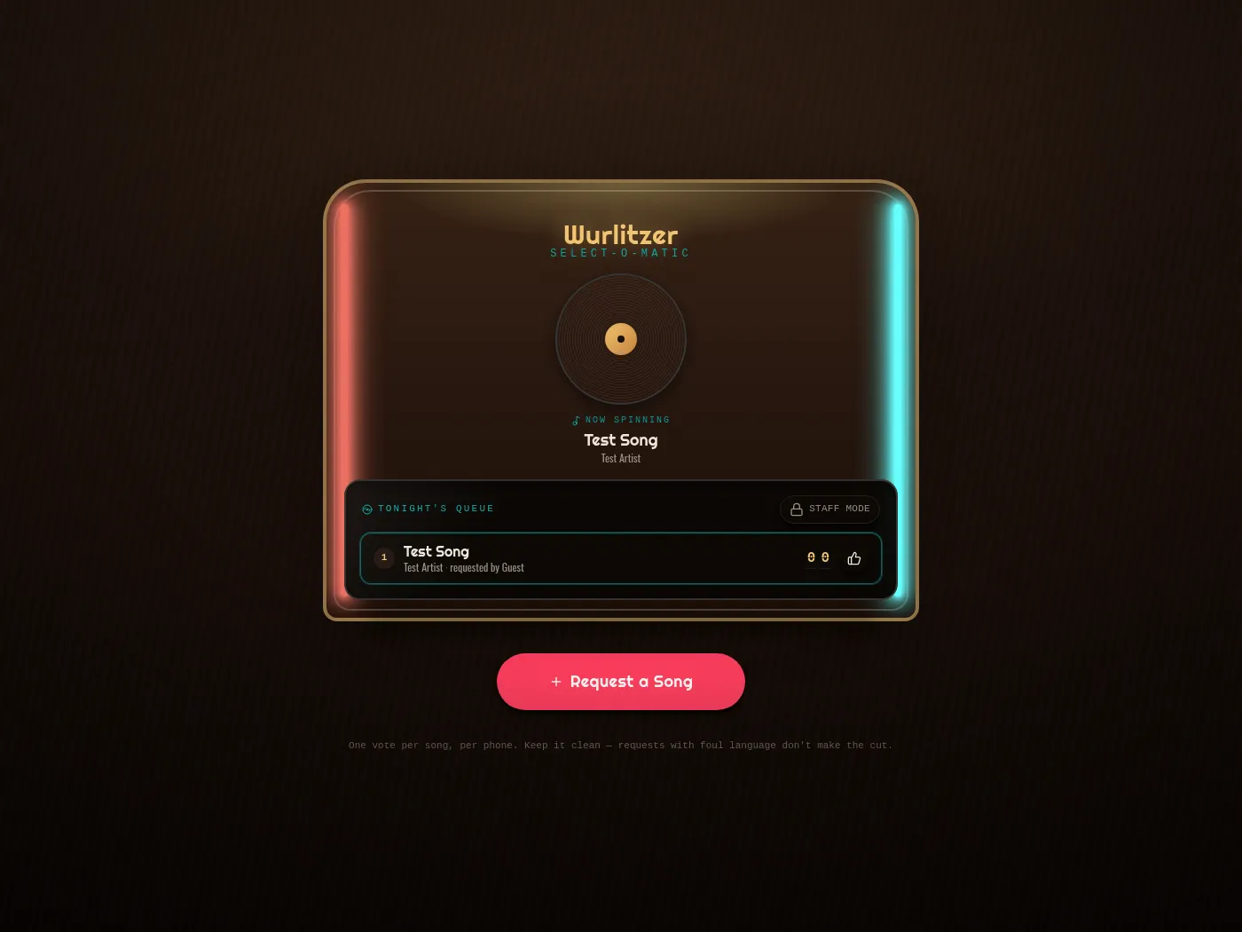 Wurlitzer Jukebox Live