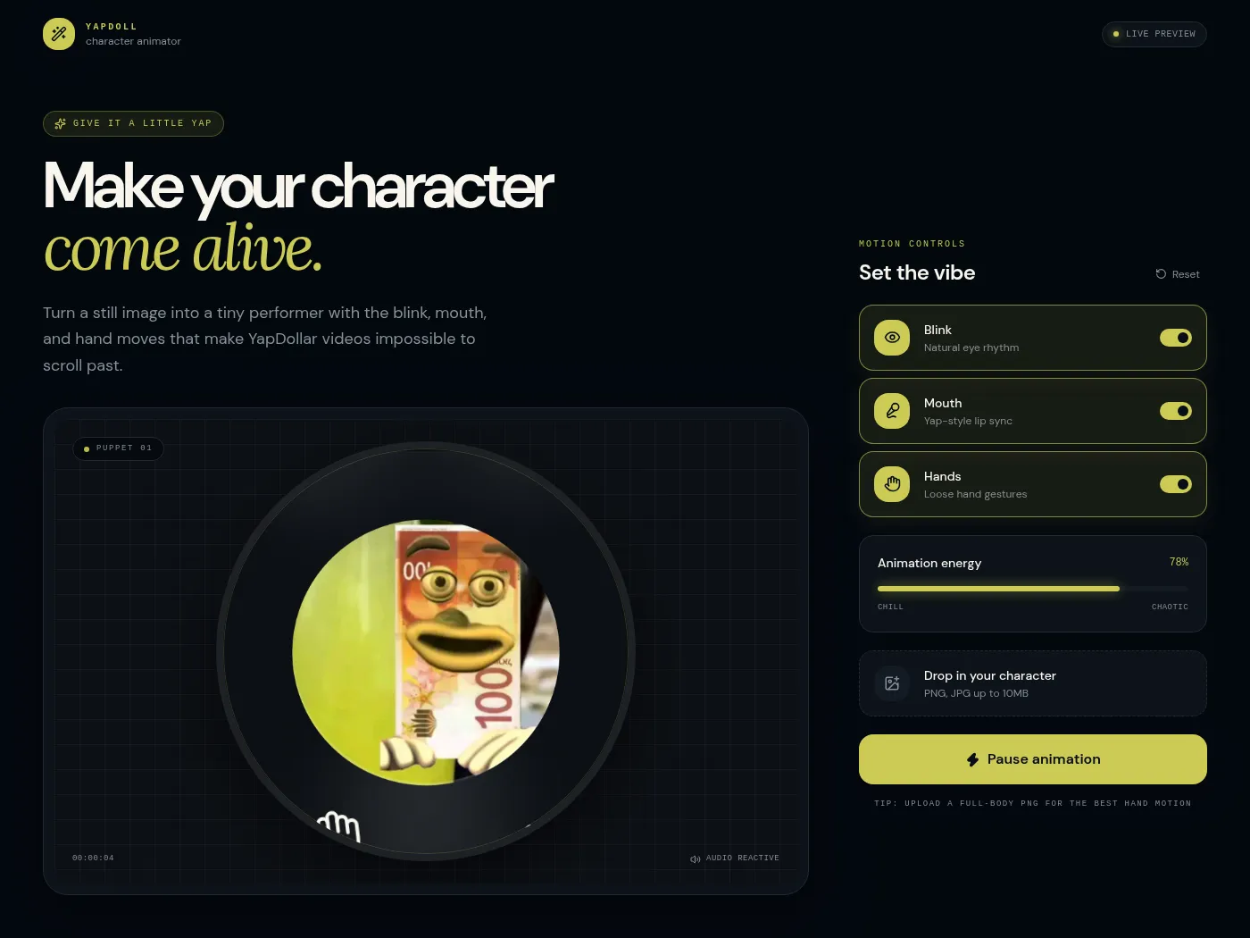 YapDoll Character Animator