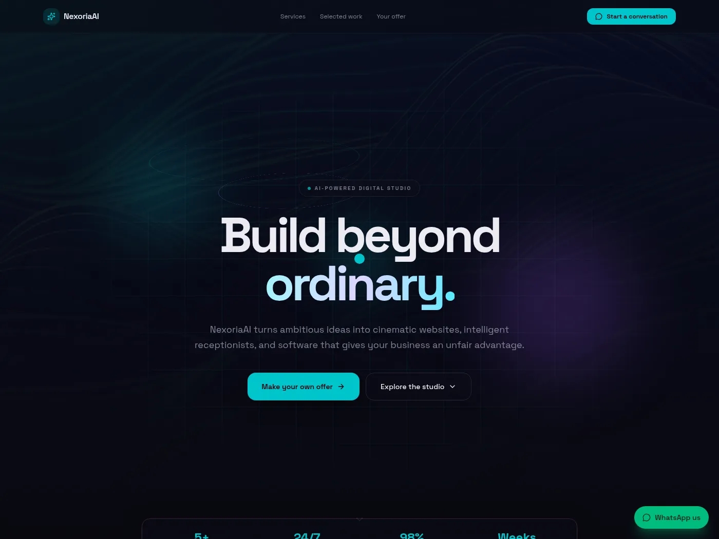 NexoriaAI 3D Portfolio