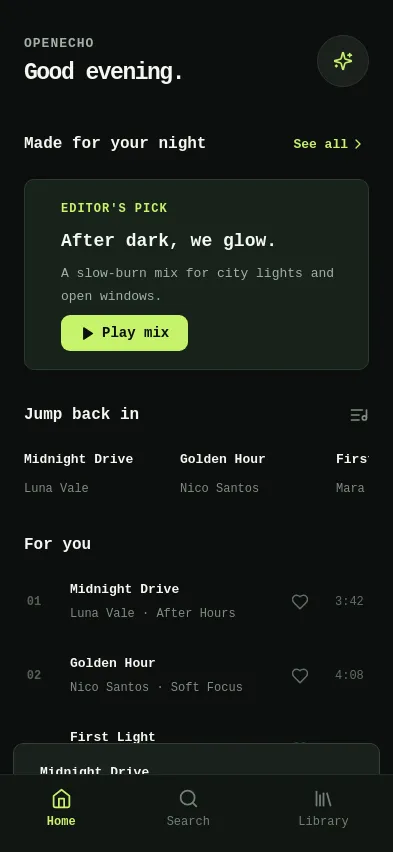 OpenEcho Music App