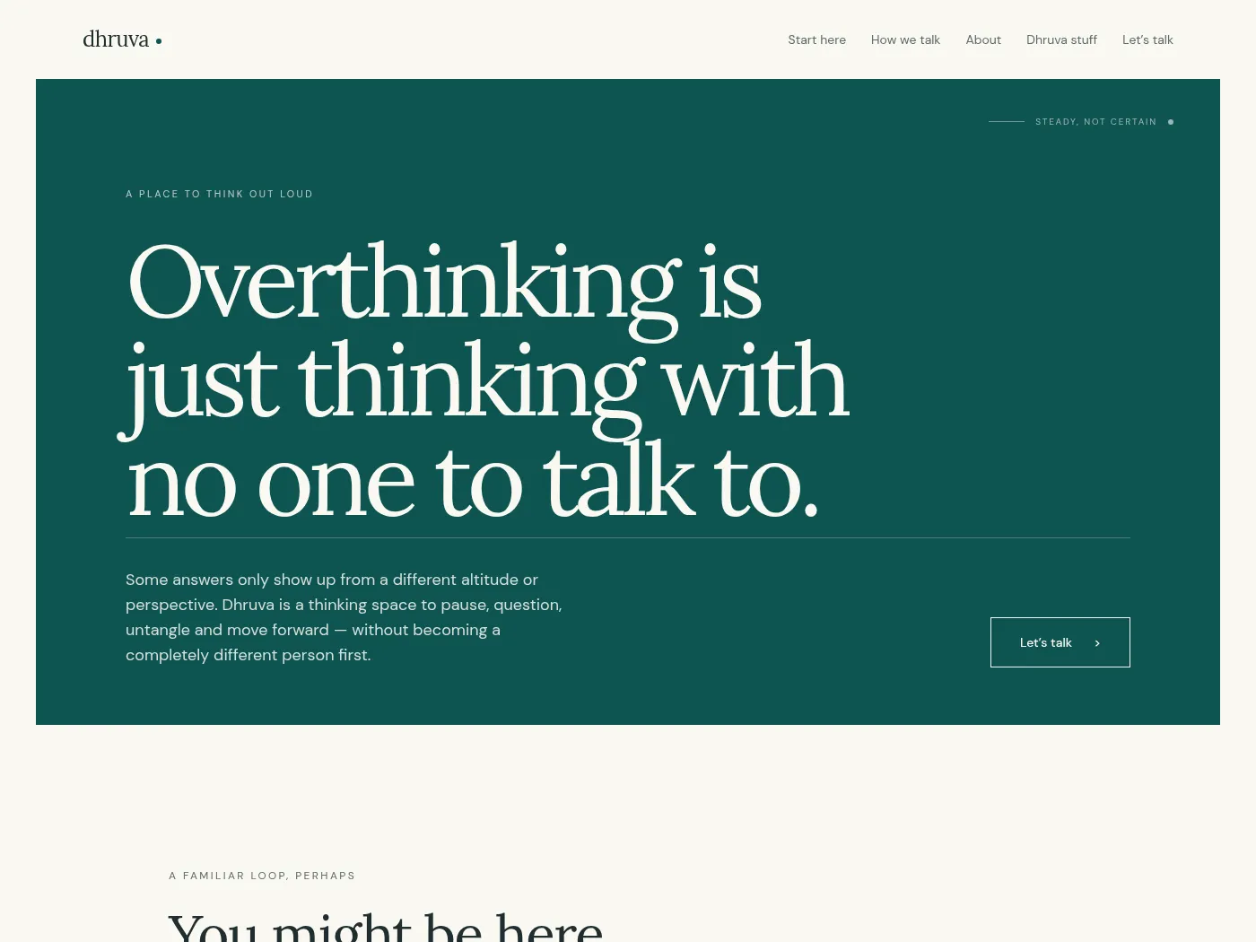 Dhruva Calm Coaching Site