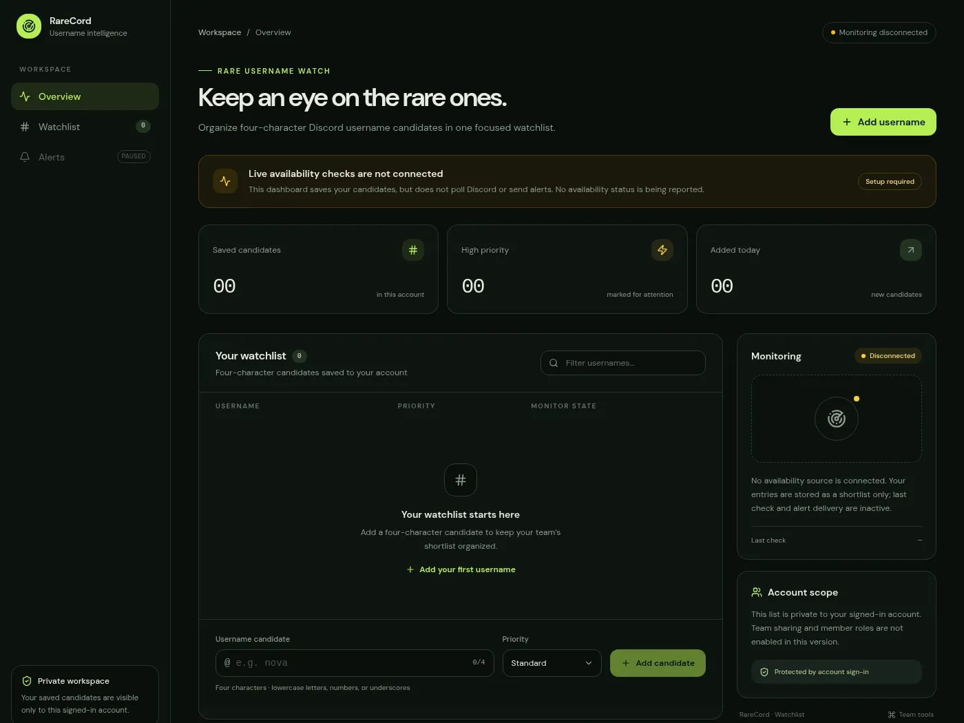 RareCord Tracker