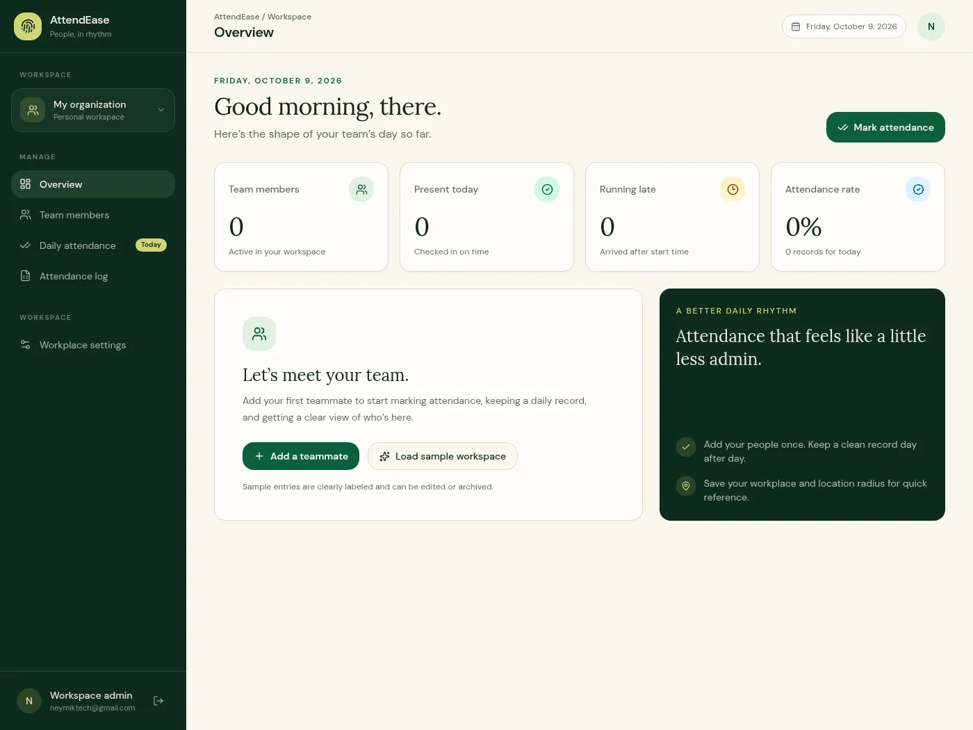 AttendEase Web App