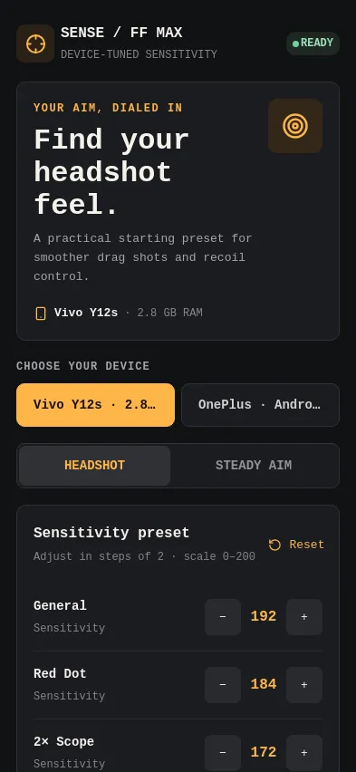 Headshot Sensitivity Finder