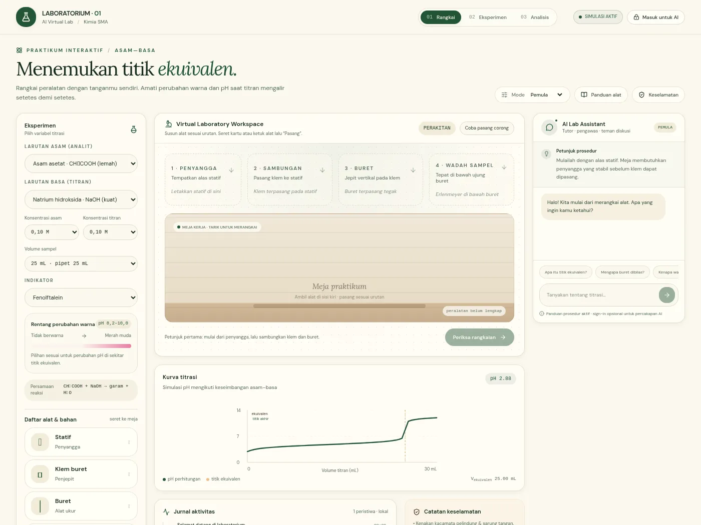 AI Virtual Lab: Titrasi SMA