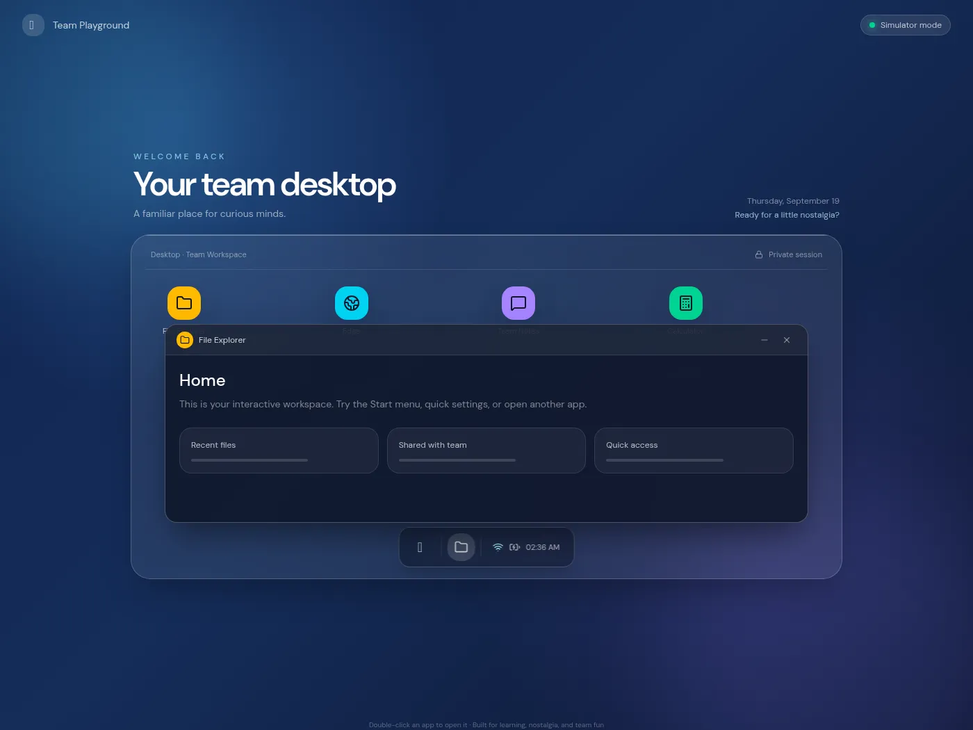 Win11 Web Simulator