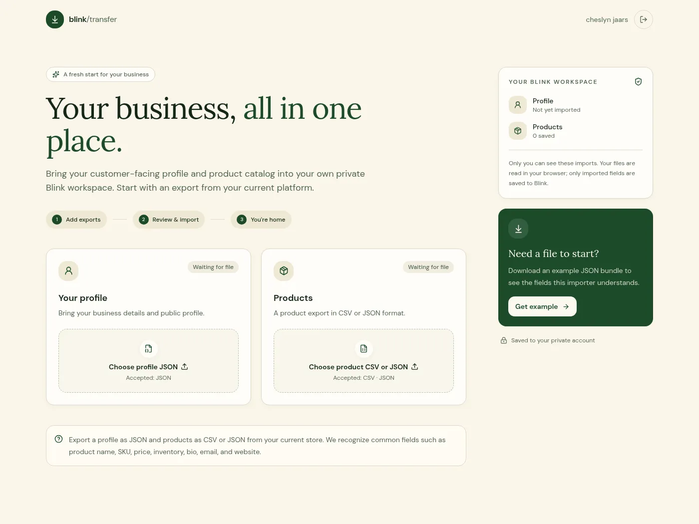 Blink Product Migrator